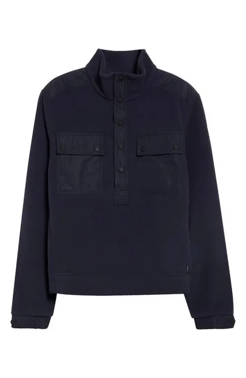 Moncler Snap Placket Fleece Sweatshirt