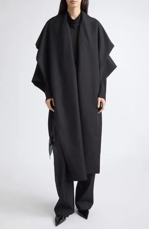 KALLMEYER Saba Wool & Nylon Shrug - Black