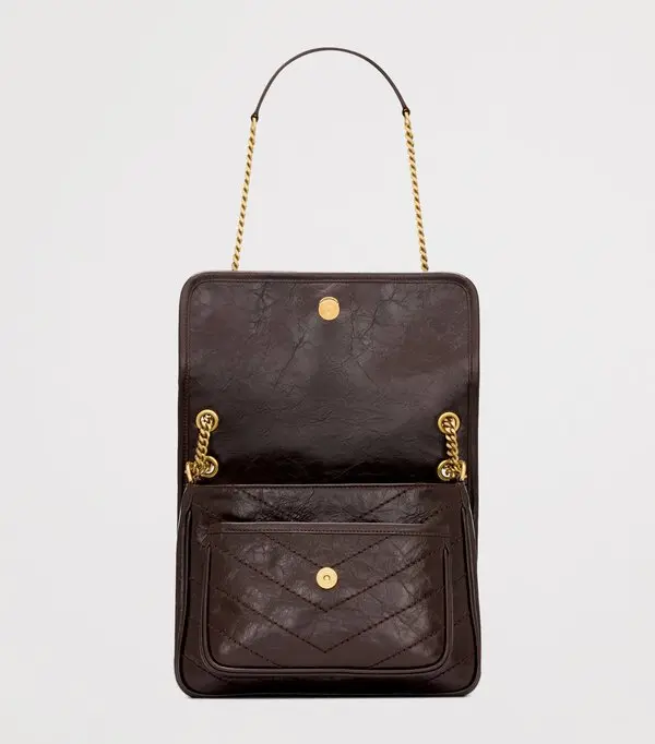 Saint Laurent Leather Niki Baby Shoulder Bag - Beige