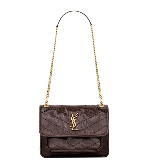 Saint Laurent Leather Niki Baby Shoulder Bag - Beige