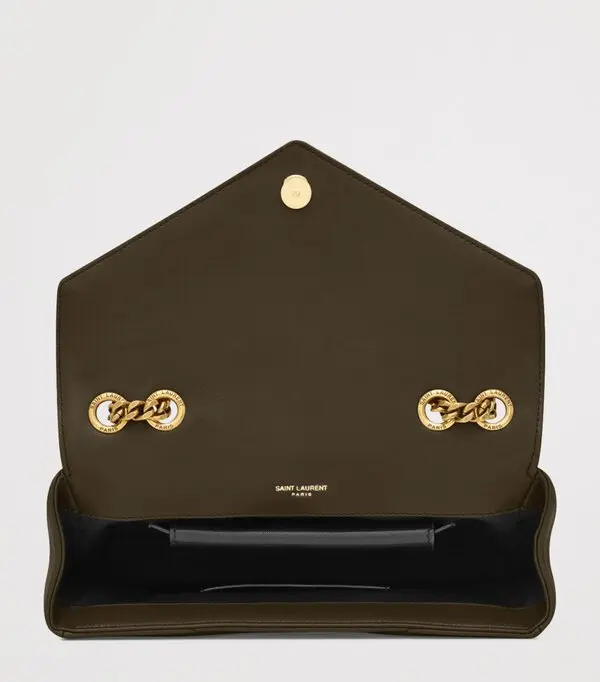 Saint Laurent Small Leather Loulou Shoulder Bag - Green