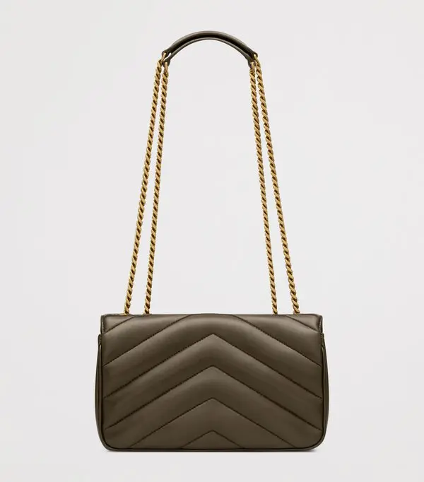 Saint Laurent Small Leather Loulou Shoulder Bag - Green