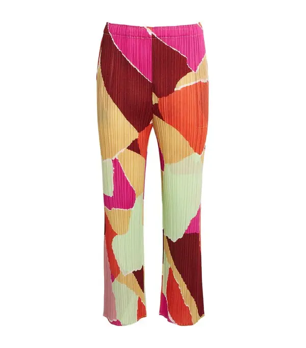 Issey Miyake Surprise Straight Pleated Trousers - Orange