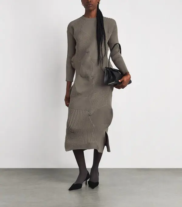 Issey Miyake Kone Kone Knit Midi Dress