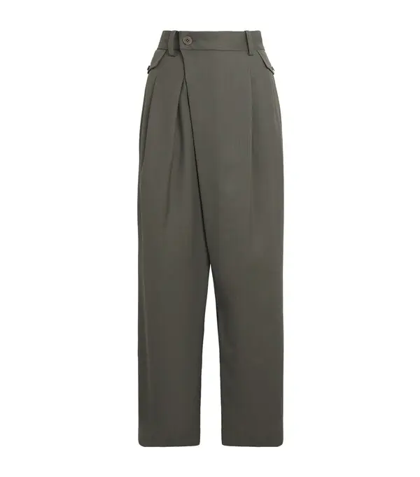 Issey Miyake Wool-blend Lustrous Trousers