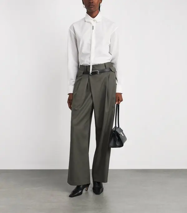 Issey Miyake Wool-blend Lustrous Trousers