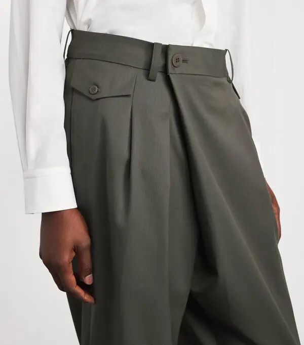 Issey Miyake Wool-blend Lustrous Trousers
