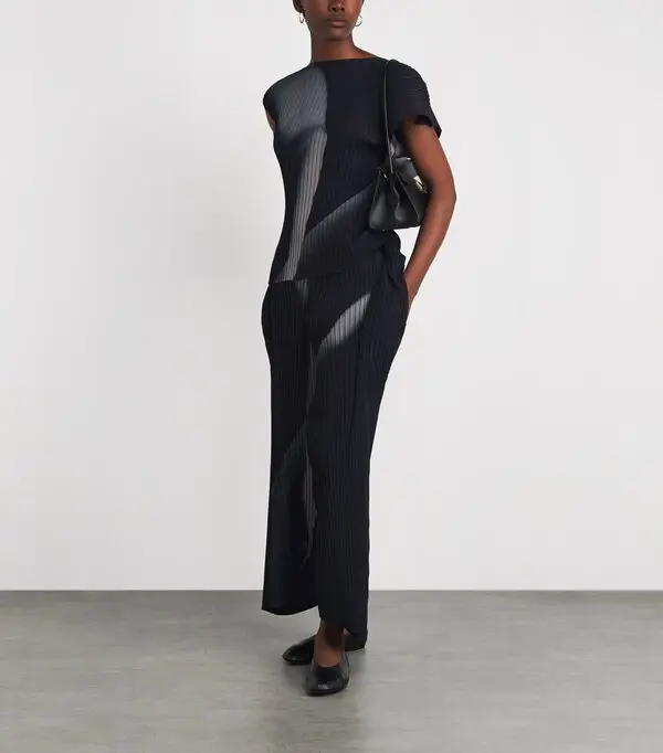 Issey Miyake Hands Of Lover Pleats Wide-leg Trousers