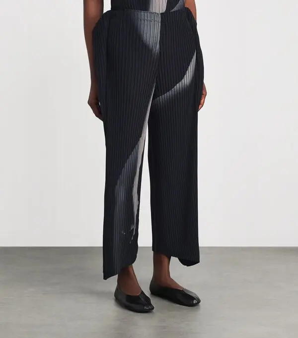 Issey Miyake Hands Of Lover Pleats Wide-leg Trousers