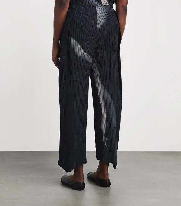 Issey Miyake Hands Of Lover Pleats Wide-leg Trousers