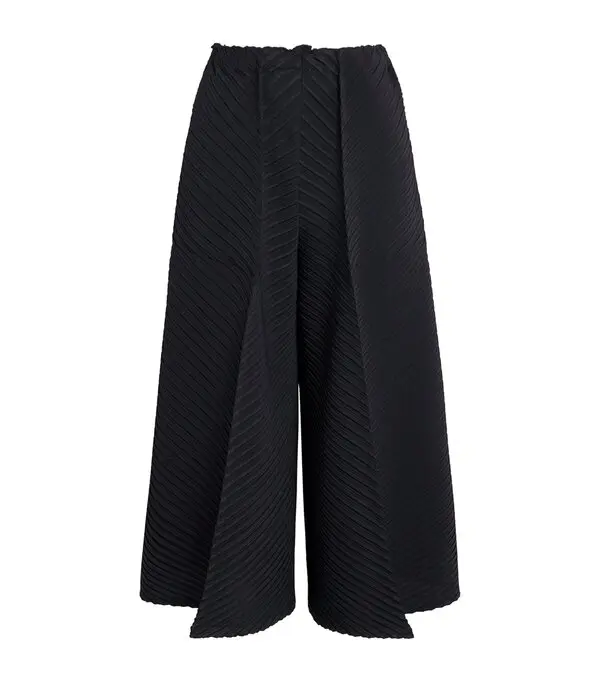 Issey Miyake Tubular Pleats Wide-leg Trousers