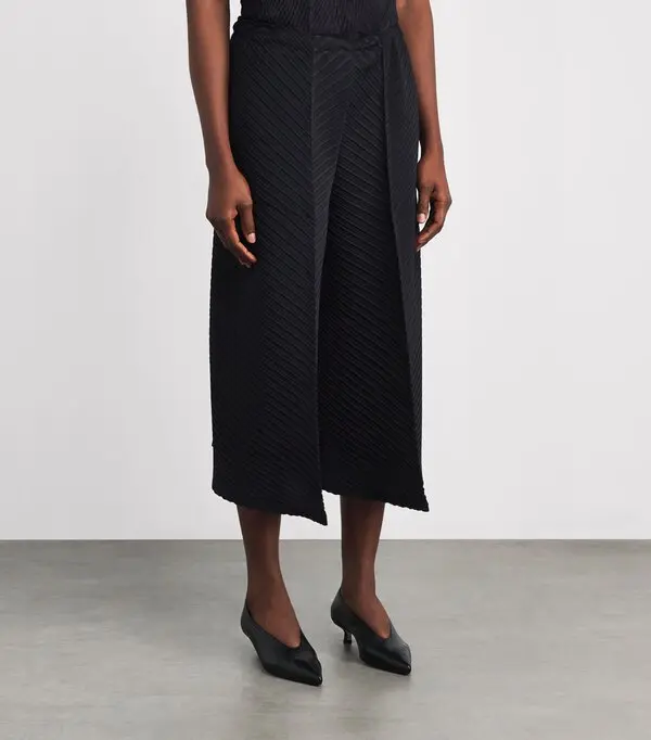 Issey Miyake Tubular Pleats Wide-leg Trousers