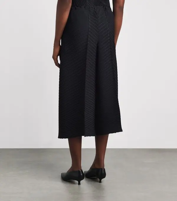 Issey Miyake Tubular Pleats Wide-leg Trousers