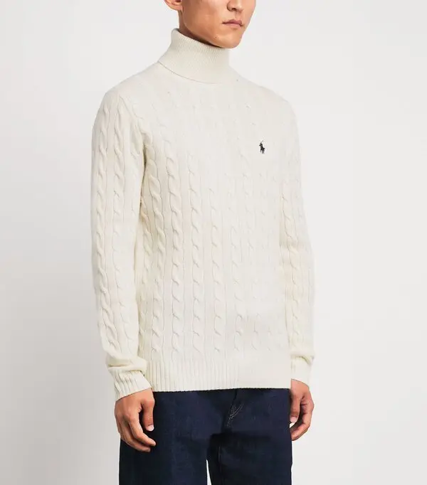 Polo Ralph Lauren Wool-cashmere Cable-knit Rollneck Sweater