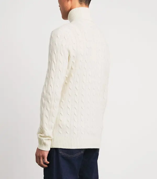 Polo Ralph Lauren Wool-cashmere Cable-knit Rollneck Sweater