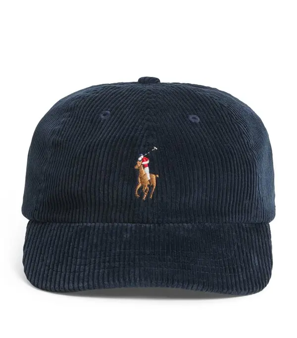 Polo Ralph Lauren Stretch-cotton Corduroy Polo Pony Baseball Cap - Navy