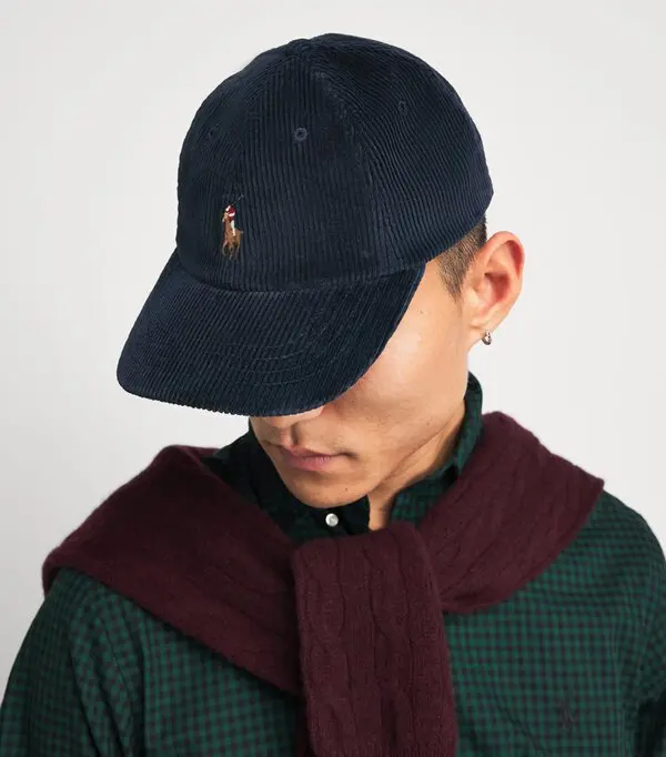 Polo Ralph Lauren Stretch-cotton Corduroy Polo Pony Baseball Cap - Navy