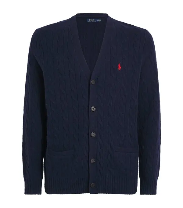 Polo Ralph Lauren Wool-cashmere Cable-knit Cardigan