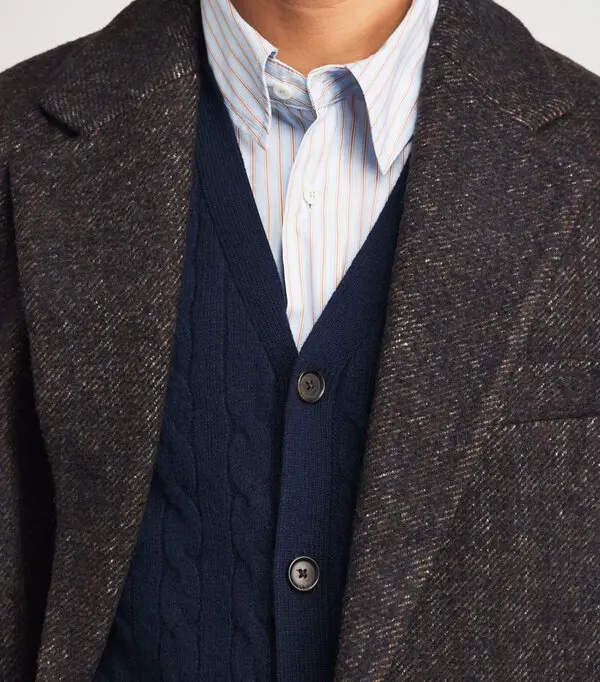 Polo Ralph Lauren Wool-cashmere Cable-knit Cardigan