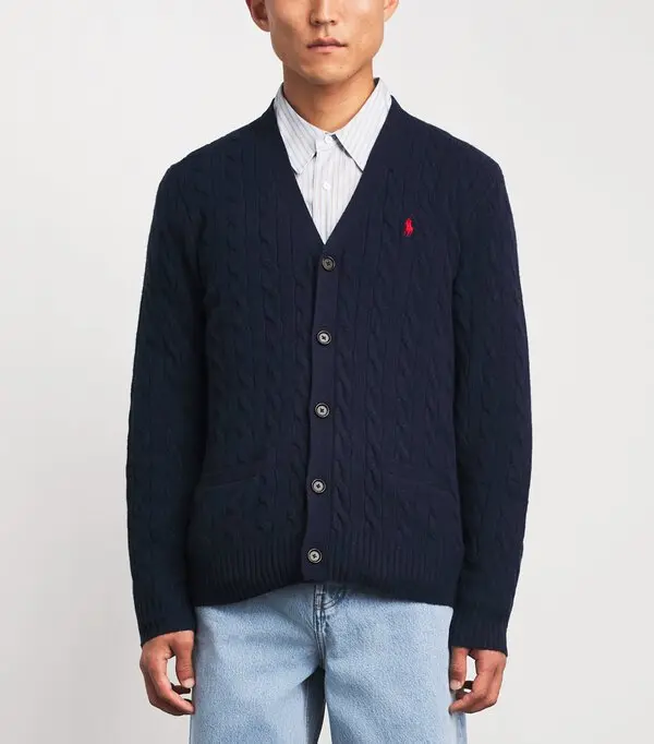Polo Ralph Lauren Wool-cashmere Cable-knit Cardigan
