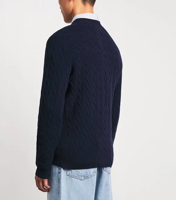 Polo Ralph Lauren Wool-cashmere Cable-knit Cardigan