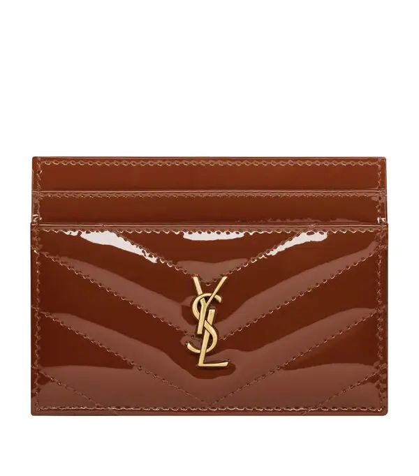 Saint Laurent Cassandre Patent Card Holder - Red
