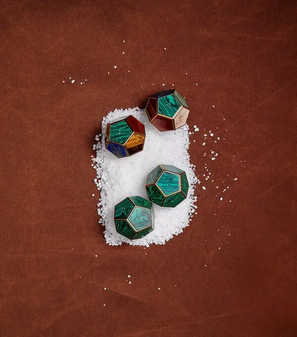 L'Objet Set Of 2 Malachite Pentagon Spice Jewels