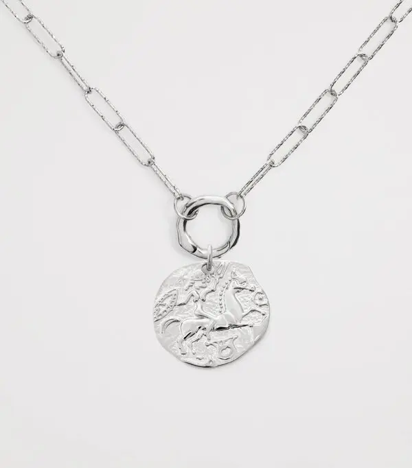 Monica Vinader Sterling Talisman Goddess Coin Pendant