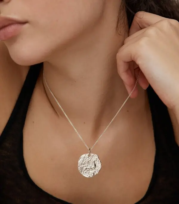 Monica Vinader Sterling Talisman Goddess Coin Pendant