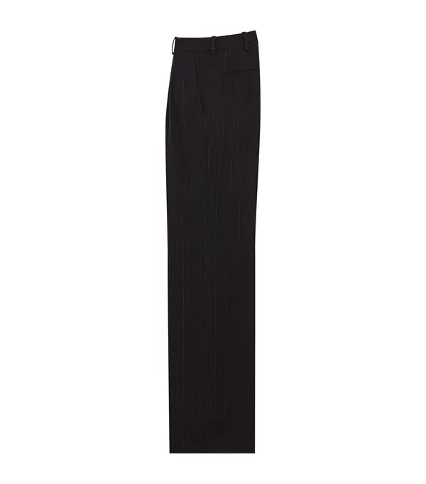 Saint Laurent Wool Stripe Tailored Trousers