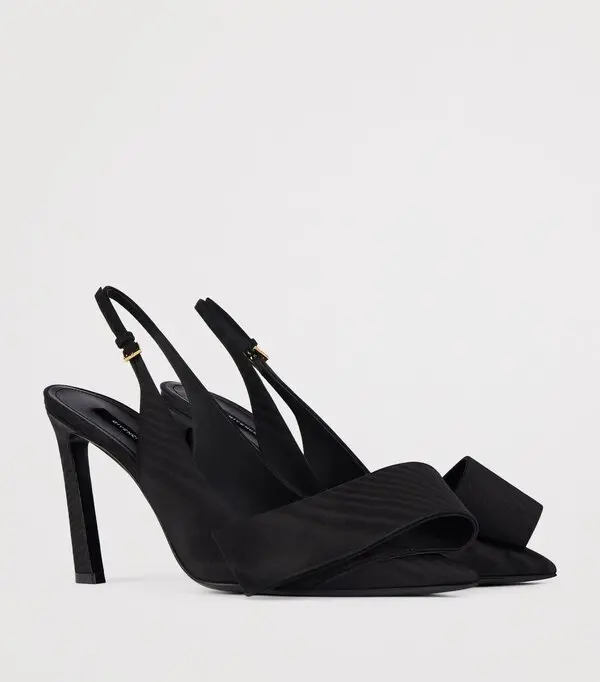 Givenchy Moiré Twisted Ribbon Slingback Sandals 95