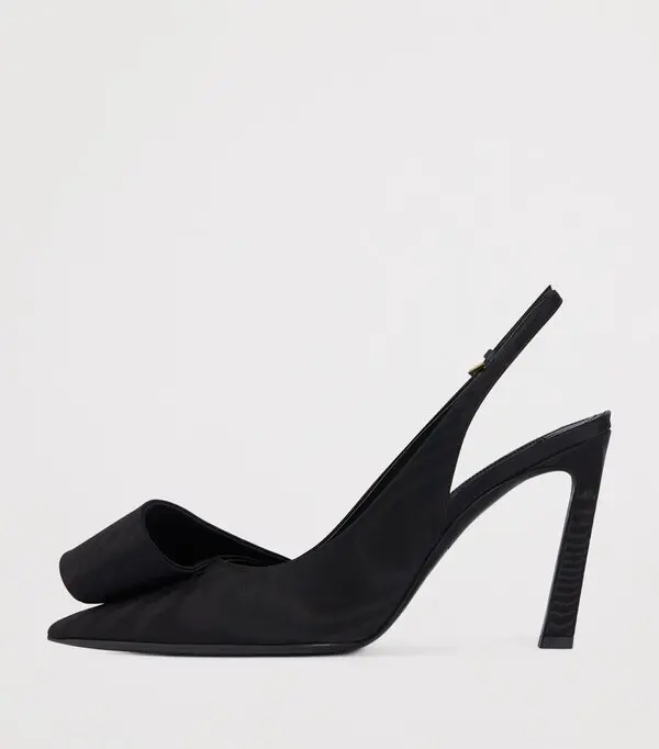 Givenchy Moiré Twisted Ribbon Slingback Sandals 95