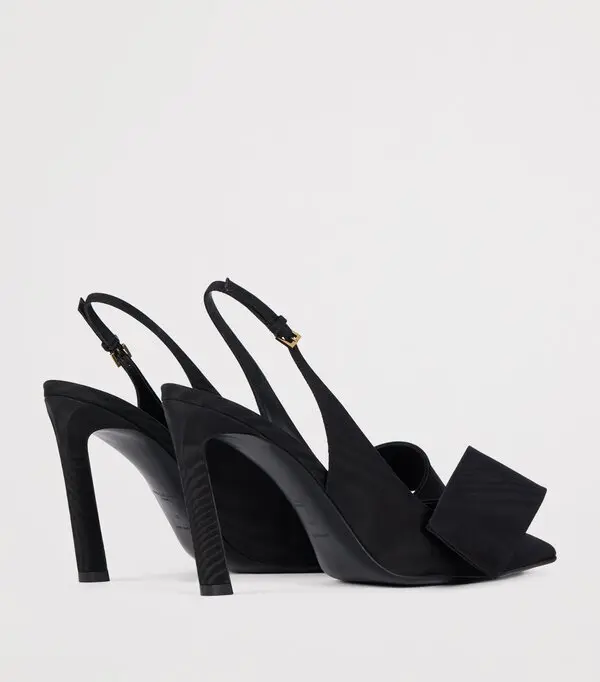 Givenchy Moiré Twisted Ribbon Slingback Sandals 95