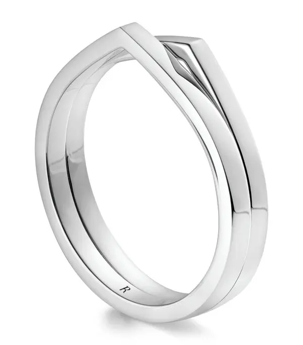 REPOSSI White Gold Antifer 2-band Ring