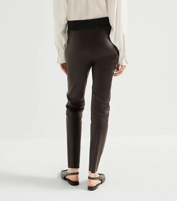 Brunello Cucinelli Stretch-nappa Leather Leggings