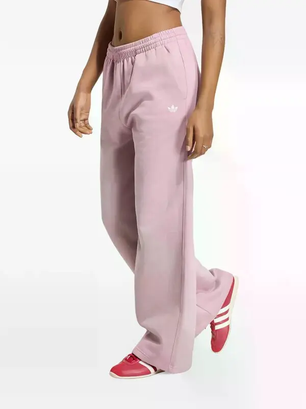 Adidas Essentials Logo-embroidered Track Pants - Pink
