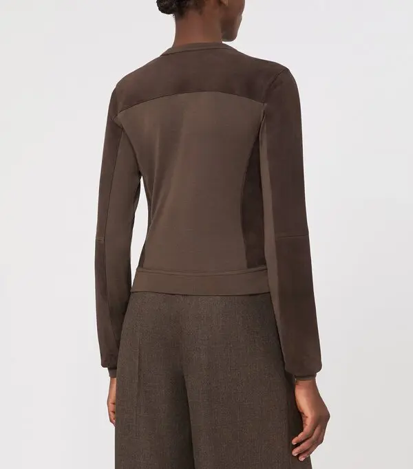 Max Mara Suede V-neck Jacket
