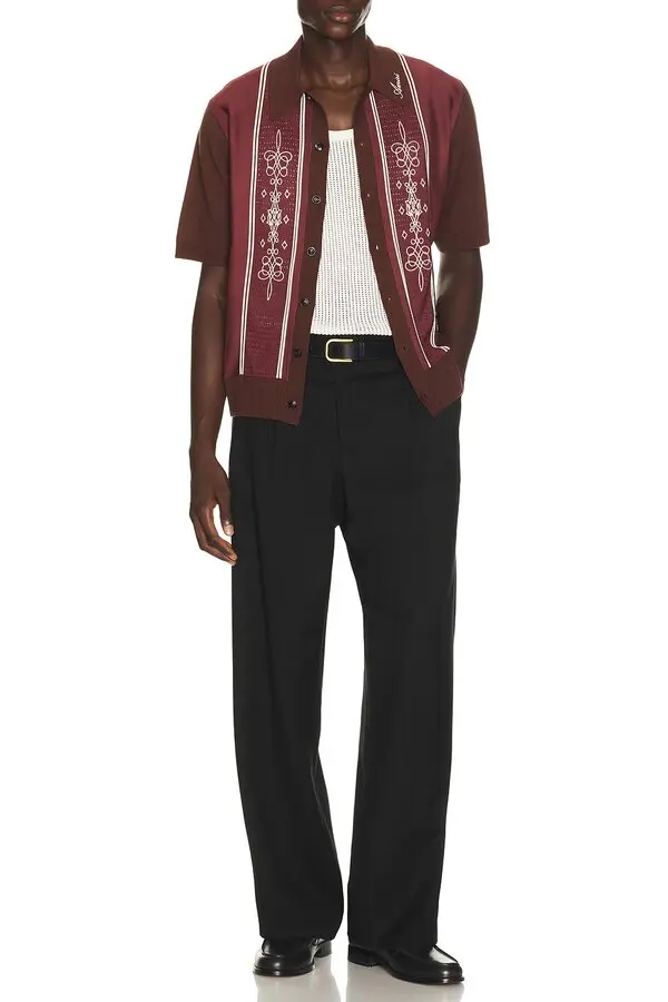 Amiri Ma Paneled Knit Shirt