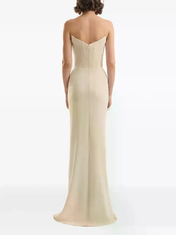 GEMY MAALOUF Strapless Corset Maxi Dress