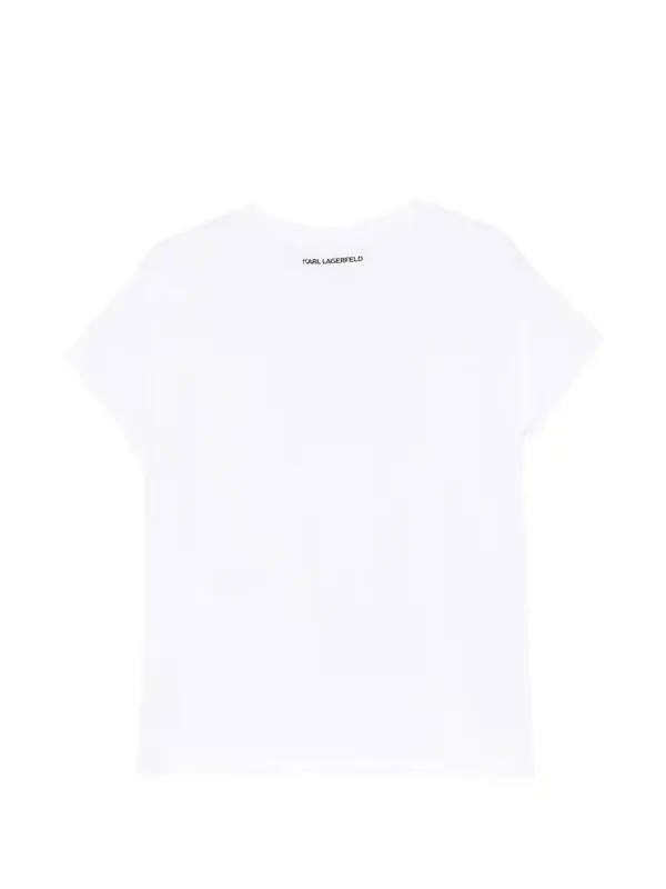 Karl Lagerfeld Rhinestone Crystal-embellished Logo-print T-shirt