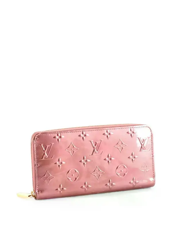 LOUIS VUITTON Zippy Wallet Limited Edition Metallic Monogram Vernis Small Wallets
