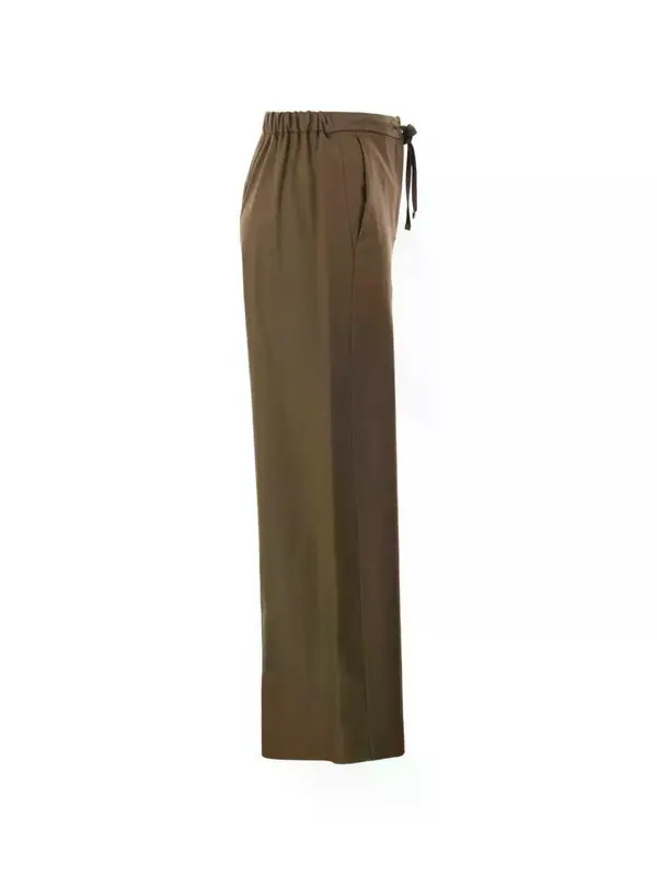 Max Mara Drawstring Virgin Wool Trousers