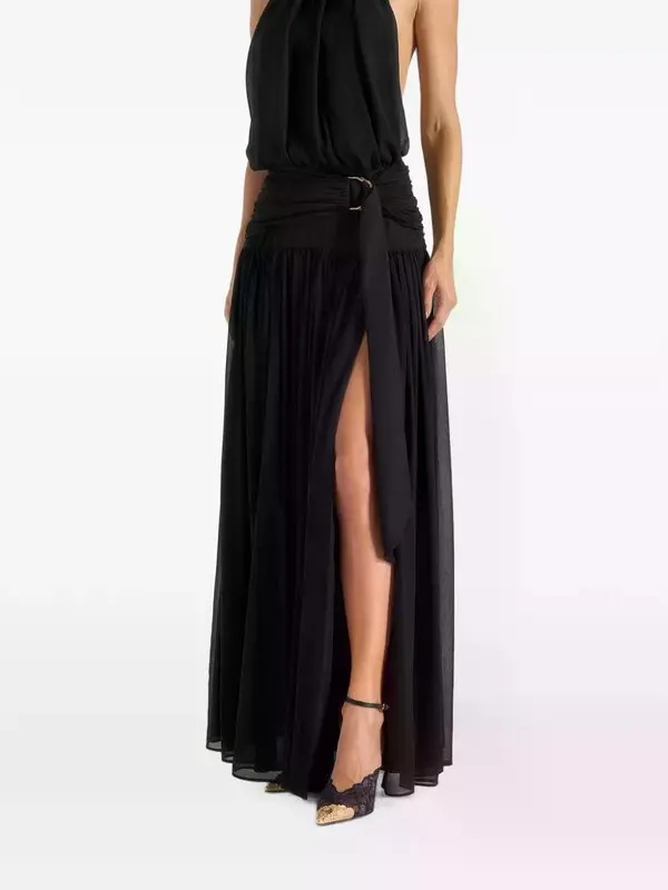 Manière De Voir Matilda Draped Halter-neck Maxi Dress - Black