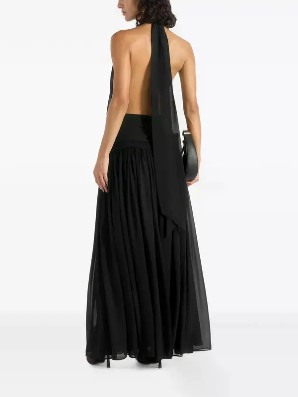 Manière De Voir Matilda Draped Halter-neck Maxi Dress