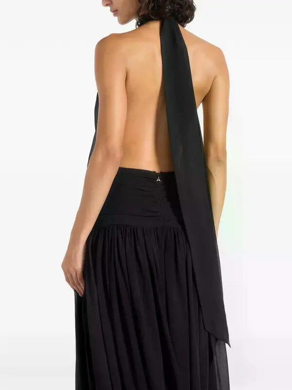 Manière De Voir Matilda Draped Halter-neck Maxi Dress