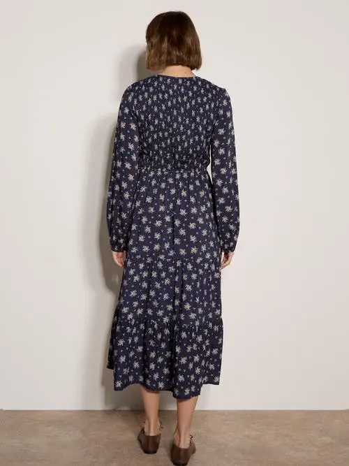 APRICOT Mono Bouquet Midi Dress