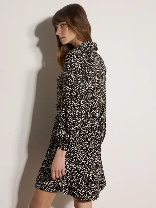 APRICOT Mono Texture Spot Tie Front Dress