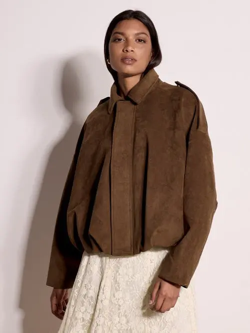 APRICOT Suedette Bubble Hem Jacket
