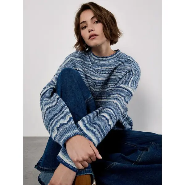 APRICOT Pointelle Space Dye Knit Jumper
