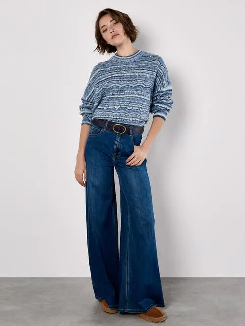 APRICOT Pointelle Space Dye Knit Jumper